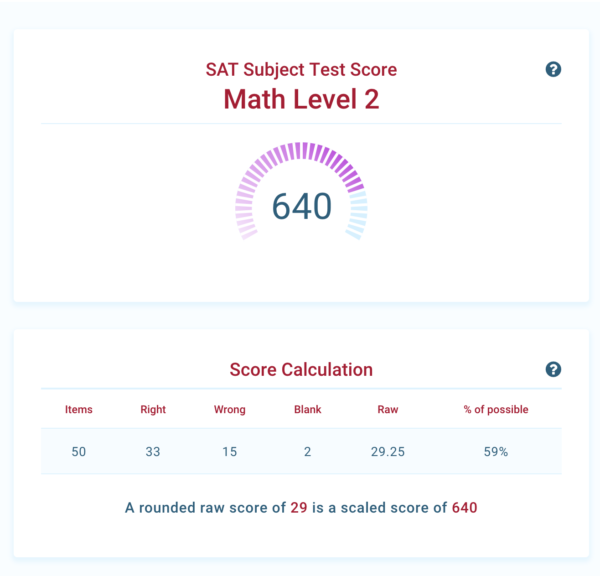 Compass' New Subject Test Score Reports